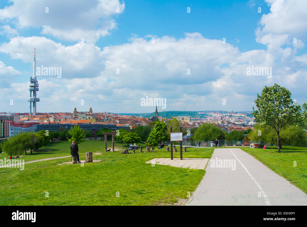 Parukarka park, Zizkov district, Prague, Czech Republic, Europe Stock ...