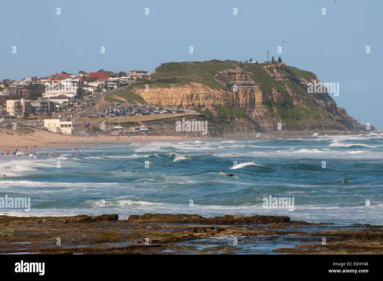 The waves role in on Bar beach Merewether, Newcastle, New South Wales ...
