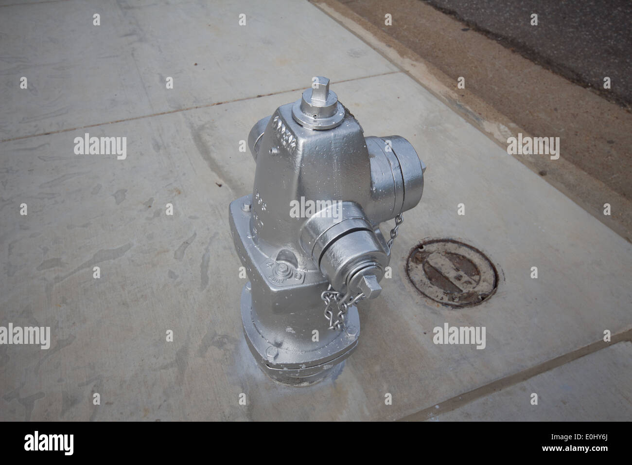 Silver Fire Hydrant Stock Photo - Alamy