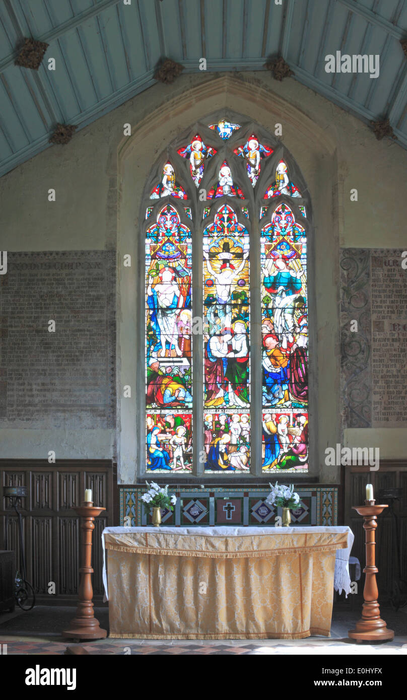 A view of the east window and altar of the parish church of St Andrew ...