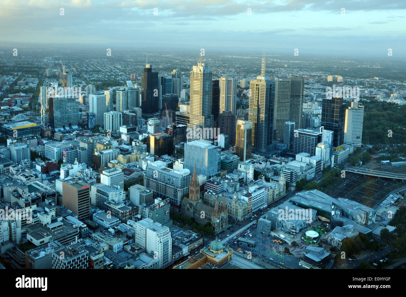 Birds Eye View Melbourne City High Resolution Stock Photography and ...
