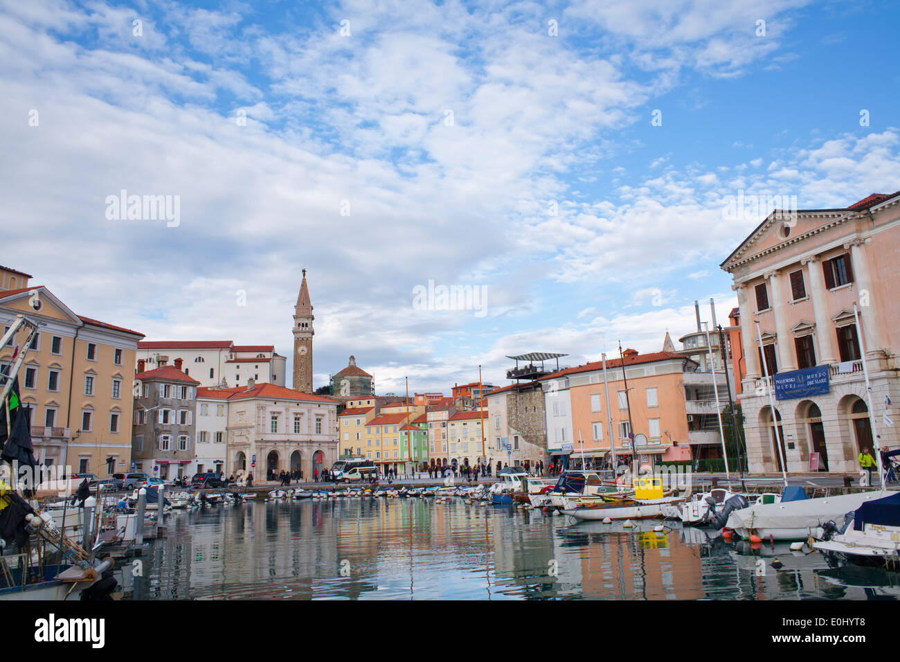 Piran port boats sea hi-res stock photography and images - Alamy