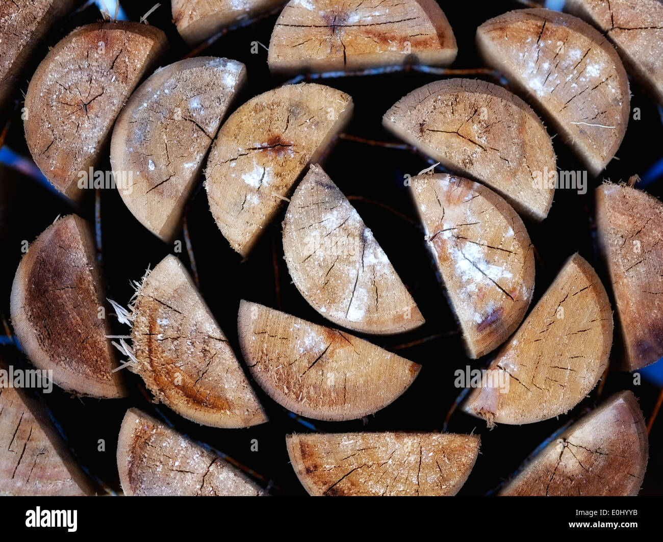 Garden Log Roll England UK Stock Photo - Alamy