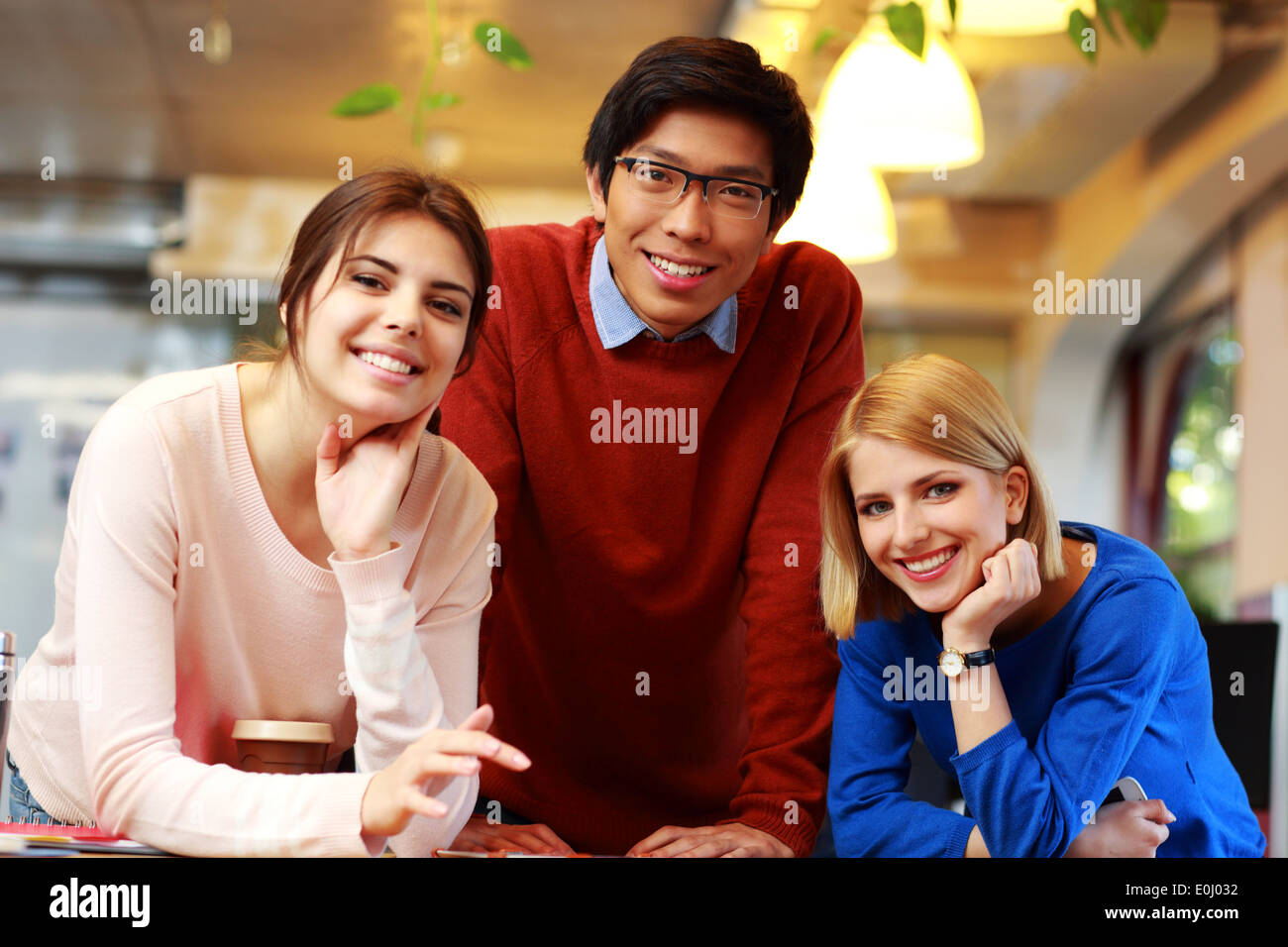 Cheerful group of students Stock Photo - Alamy
