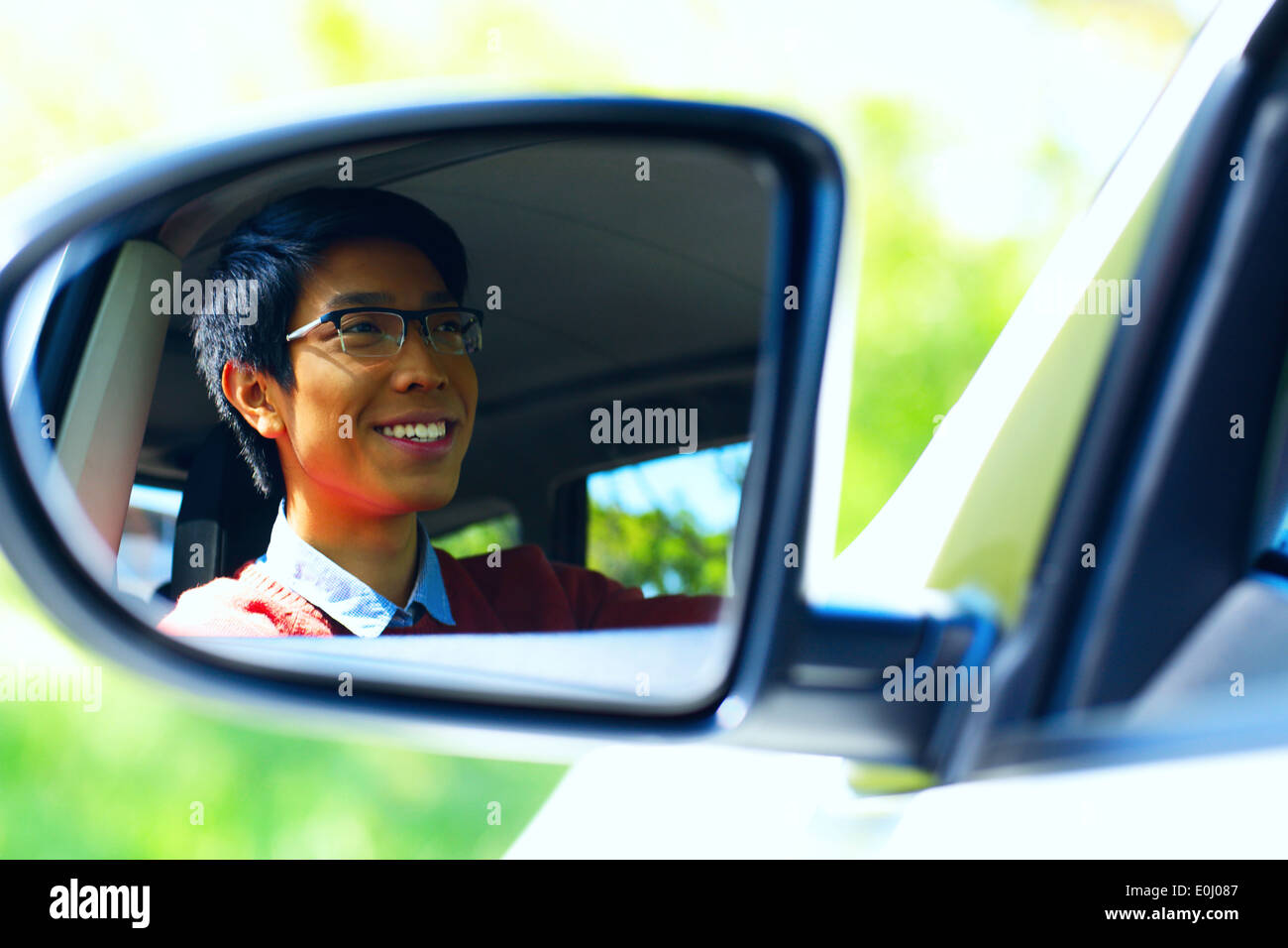 Car mirror eyes man hi-res stock photography and images - Alamy
