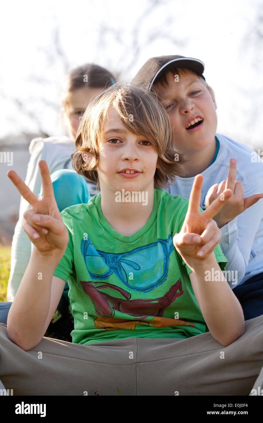 Playful children outdoors hi-res stock photography and images - Alamy