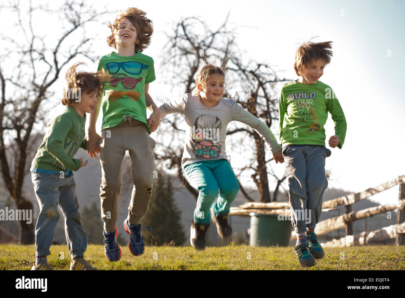 Children playing outdoor hi-res stock photography and images - Alamy