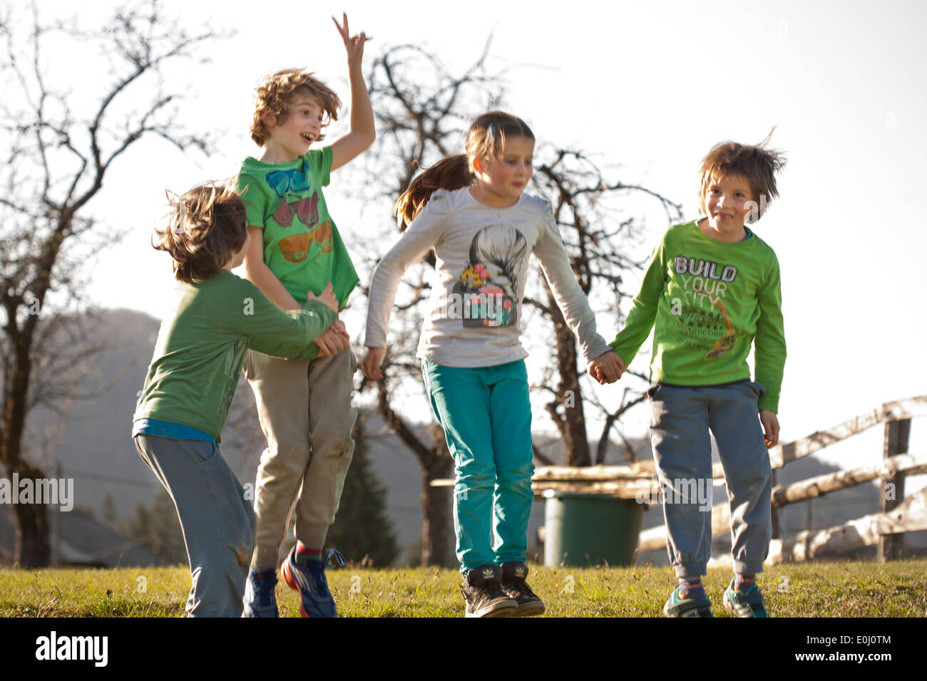 Children playing outdoor Stock Photo - Alamy