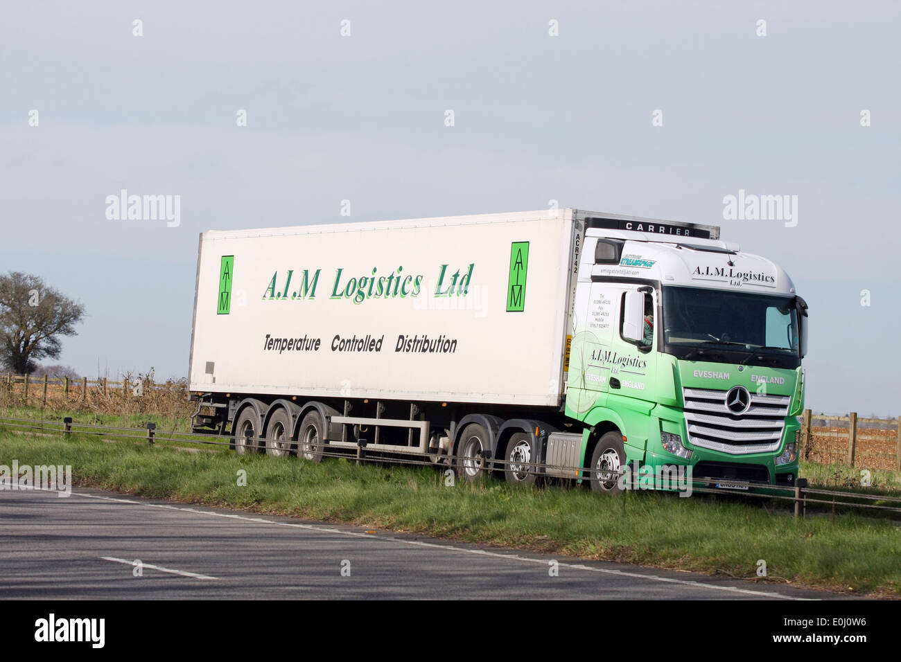 An AIM Logistics truck traveling along the A417 dual carriageway in The ...