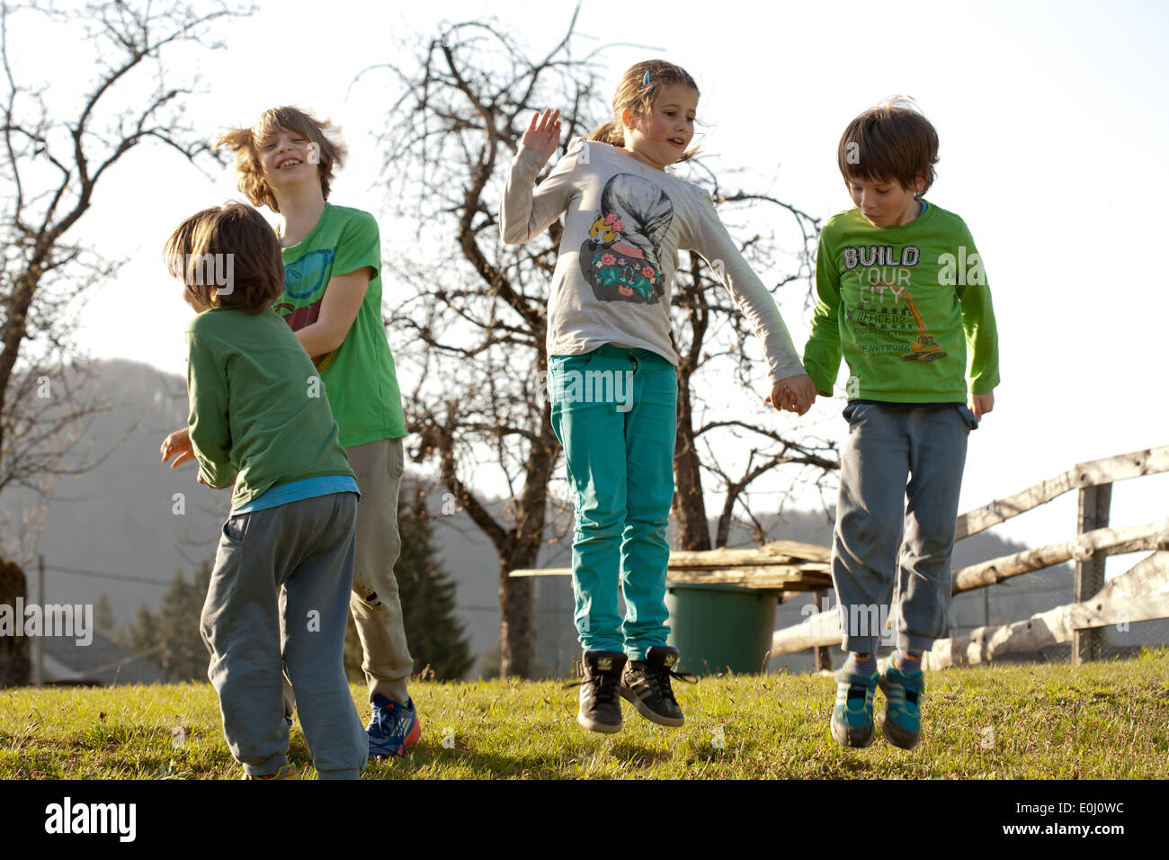 Children playing outdoor Stock Photo - Alamy