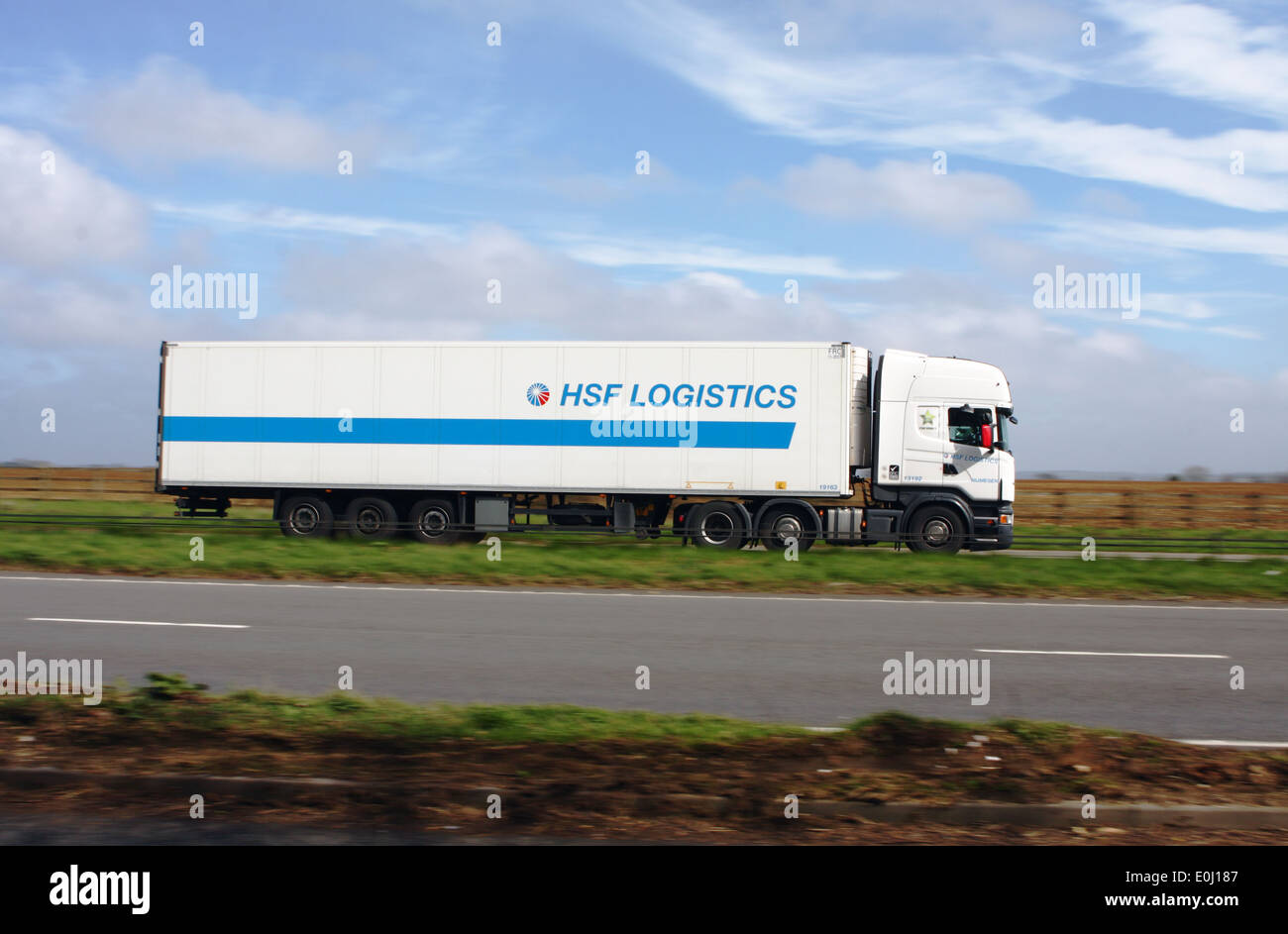 A HSF Logistics truck traveling along the A417 dual carriageway in The ...
