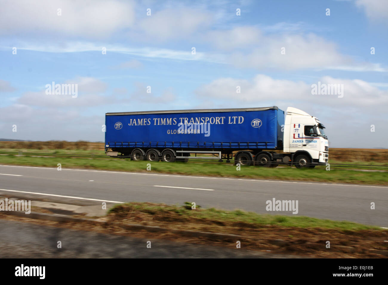 A James Timms articulated truck traveling along the A417 dual ...