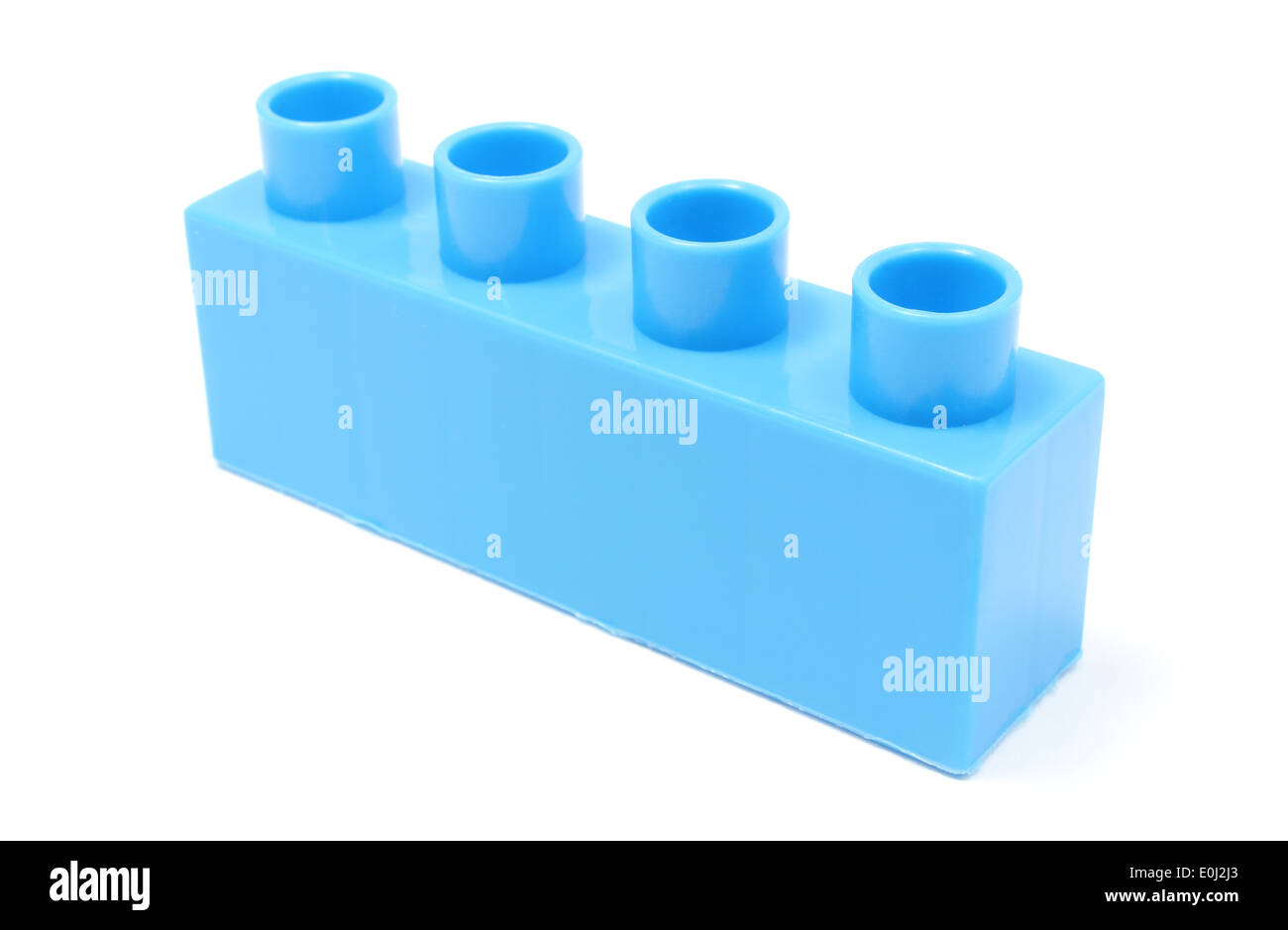 Closeup of blue building block, building blocks for children. Isolated ...