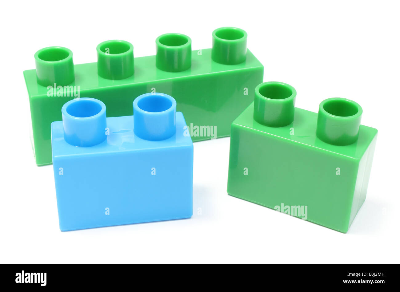 Closeup of green and blue building blocks, building blocks for children ...