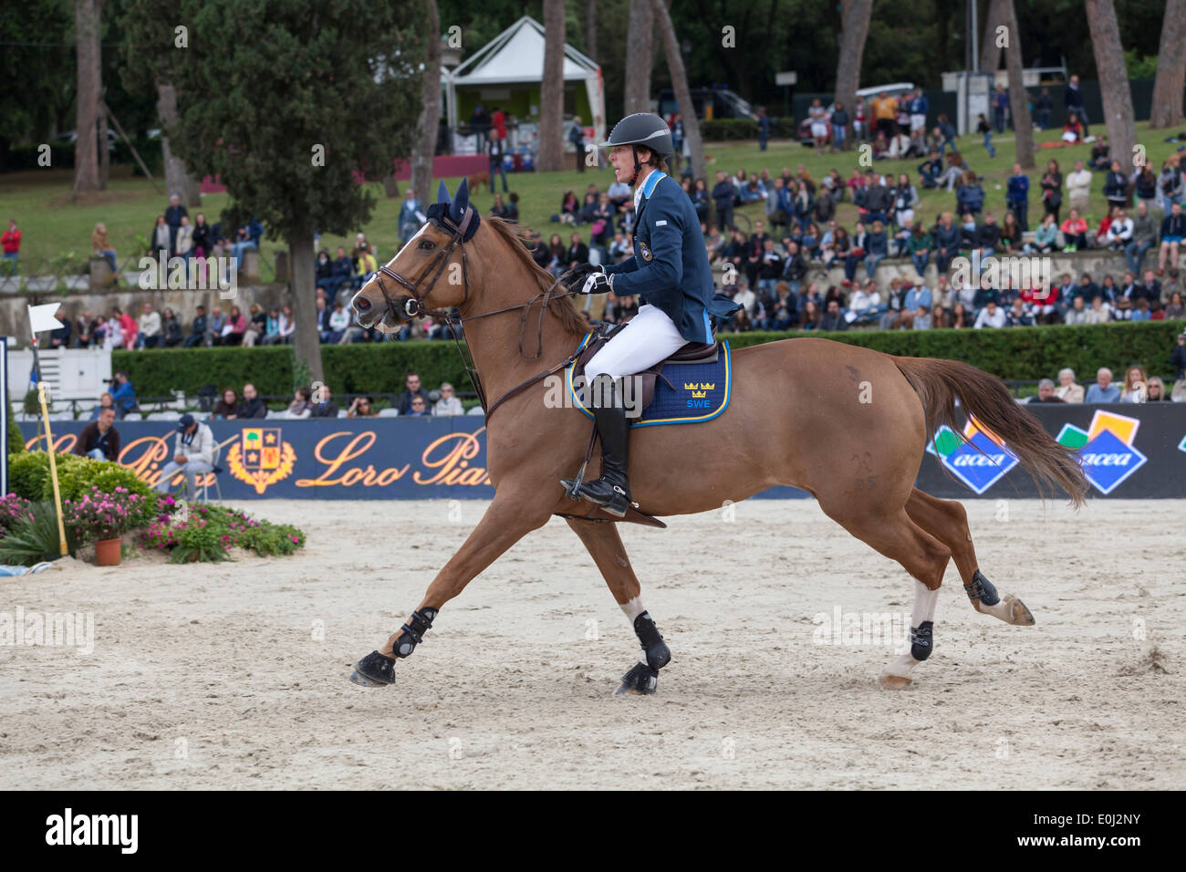 Peder Fredricson of Sweden competing in the Furusiyya FEI Nations Cup ...