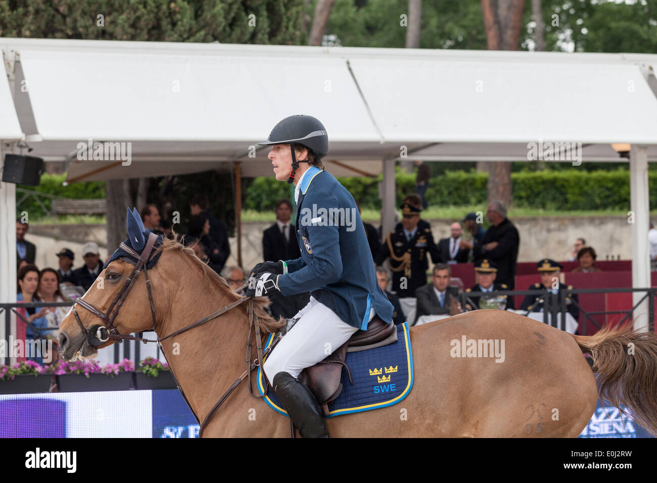 Peder Fredricson of Sweden competing in the Furusiyya FEI Nations Cup ...