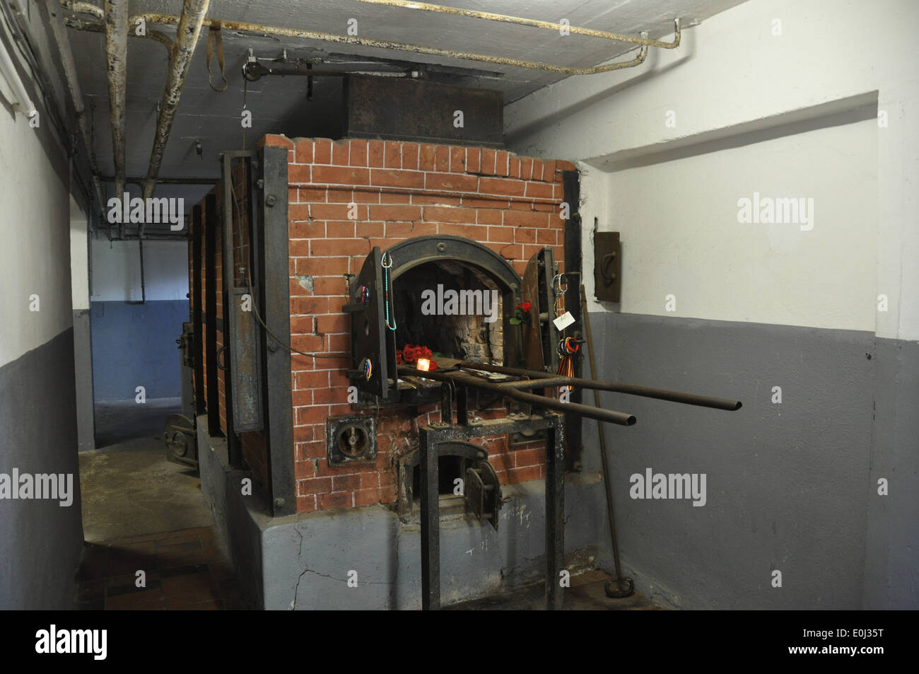 Crematorium in the basement at Mauthausen concentration camp, Austria ...