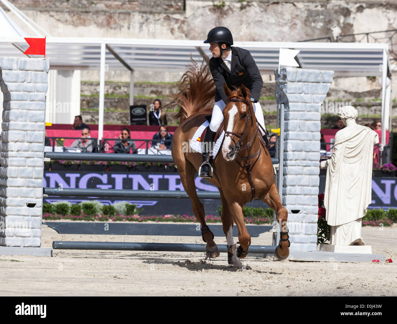 Sergio Alvarez Moya of Spain riding horse Zipper in the Furusiyya FEI ...