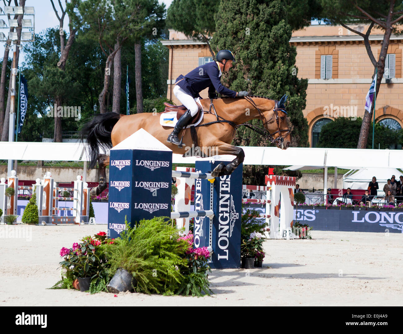 Ulrich Kirchhoff of Ukraine takes his horse Verdi over the jumps in the ...