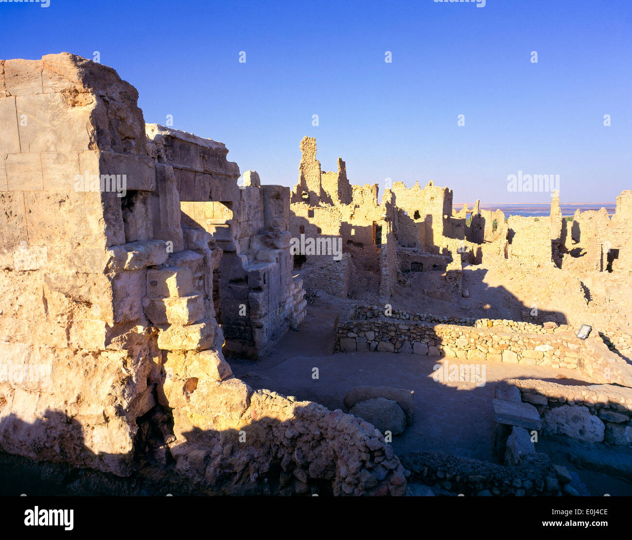 the Temple of the oracle of Amun at Aghurmi acropolis Siwa Oasis Egypt ...