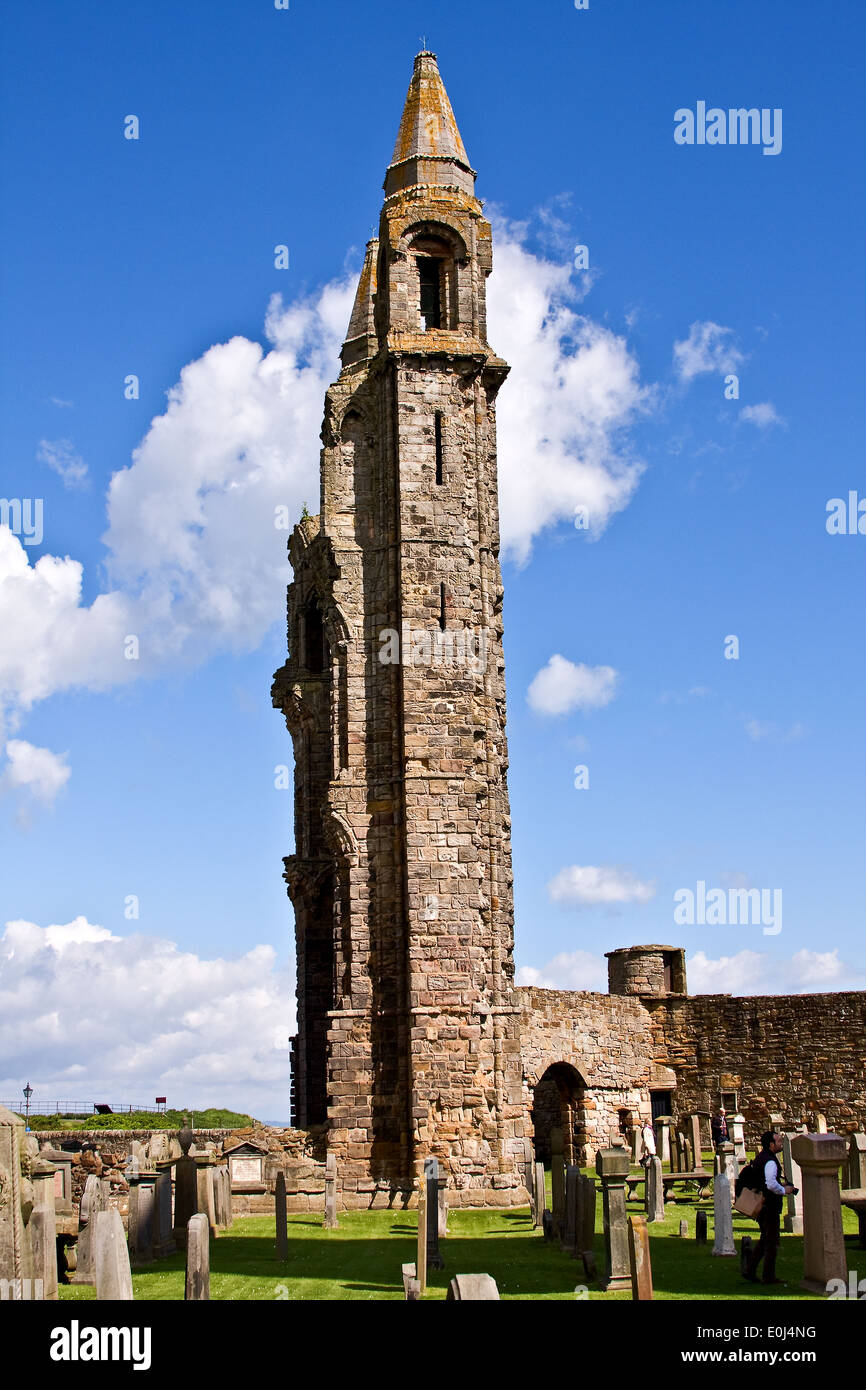 East Gable Tower and Graveyard at the 12th Century St. Andrews ...