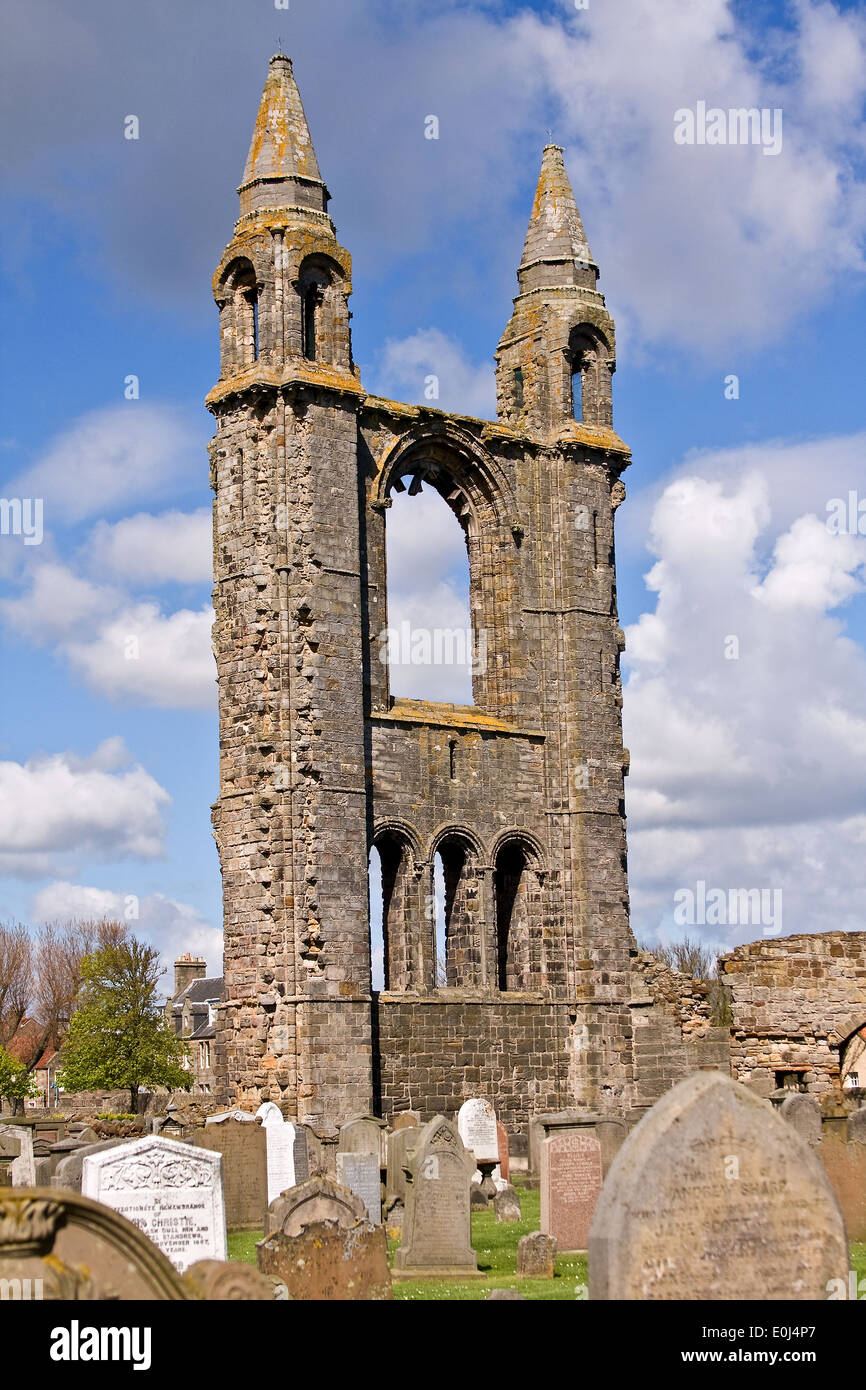The East Gable Tower and Graveyard at the 12th Century St. Andrews ...