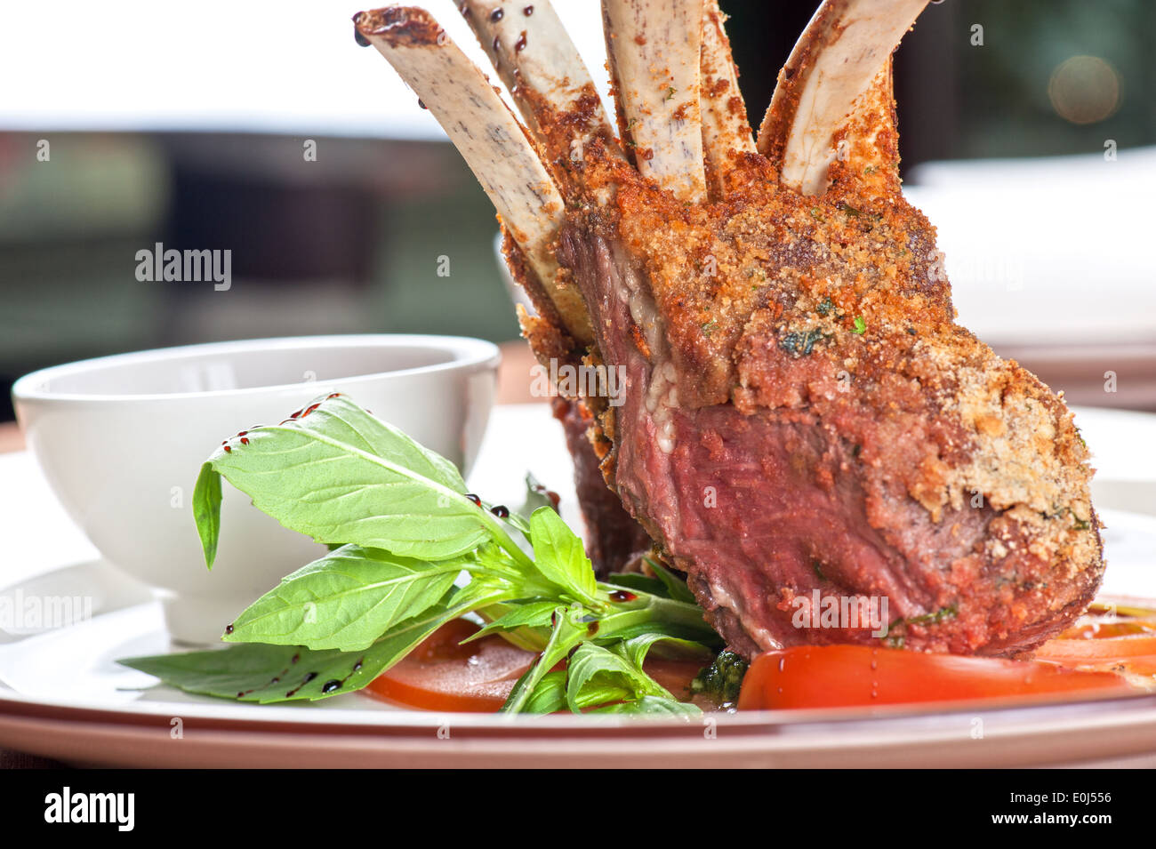 roasted lamb rib Stock Photo - Alamy