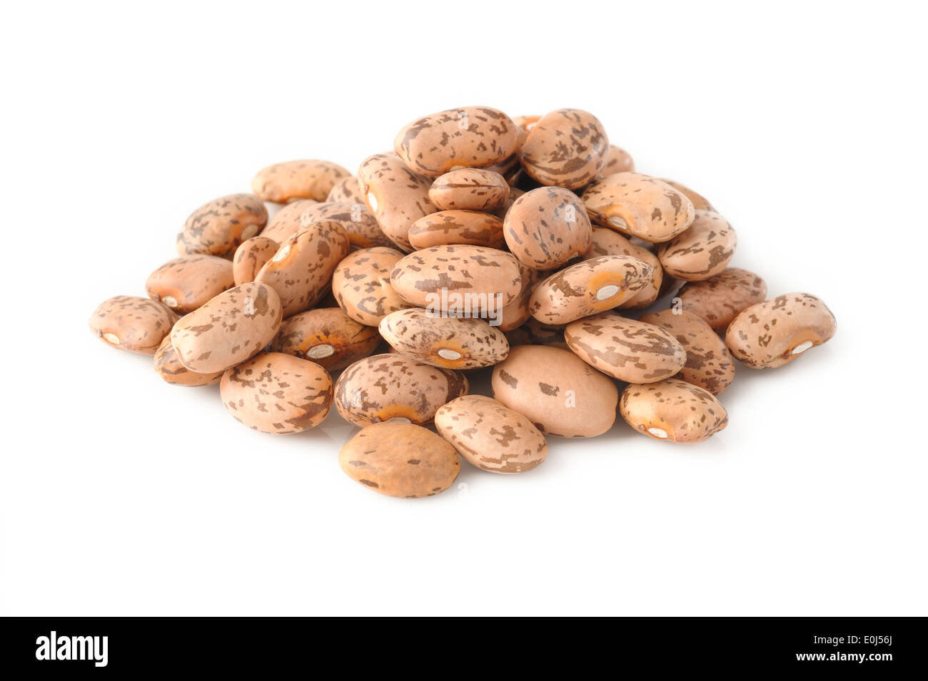 pinto beans on white background Stock Photo - Alamy