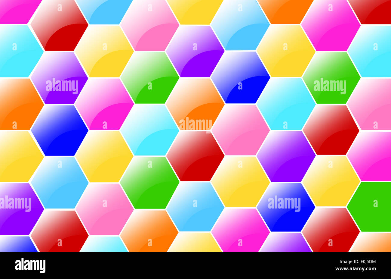 Abstract wallpaper made of glossy colorful hexagons that look like ...