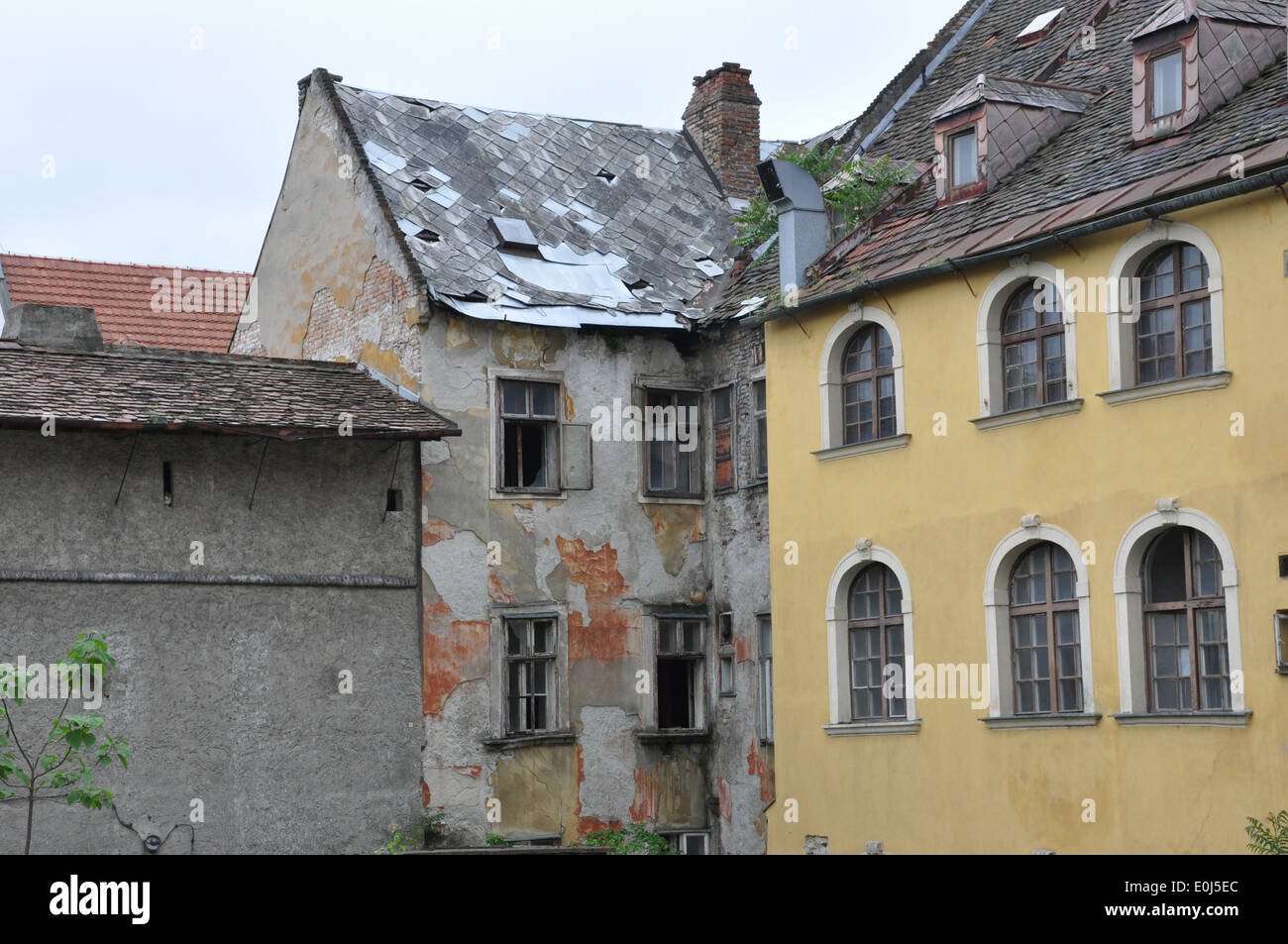 Old rundown buildings in central Bratislava Stock Photo - Alamy