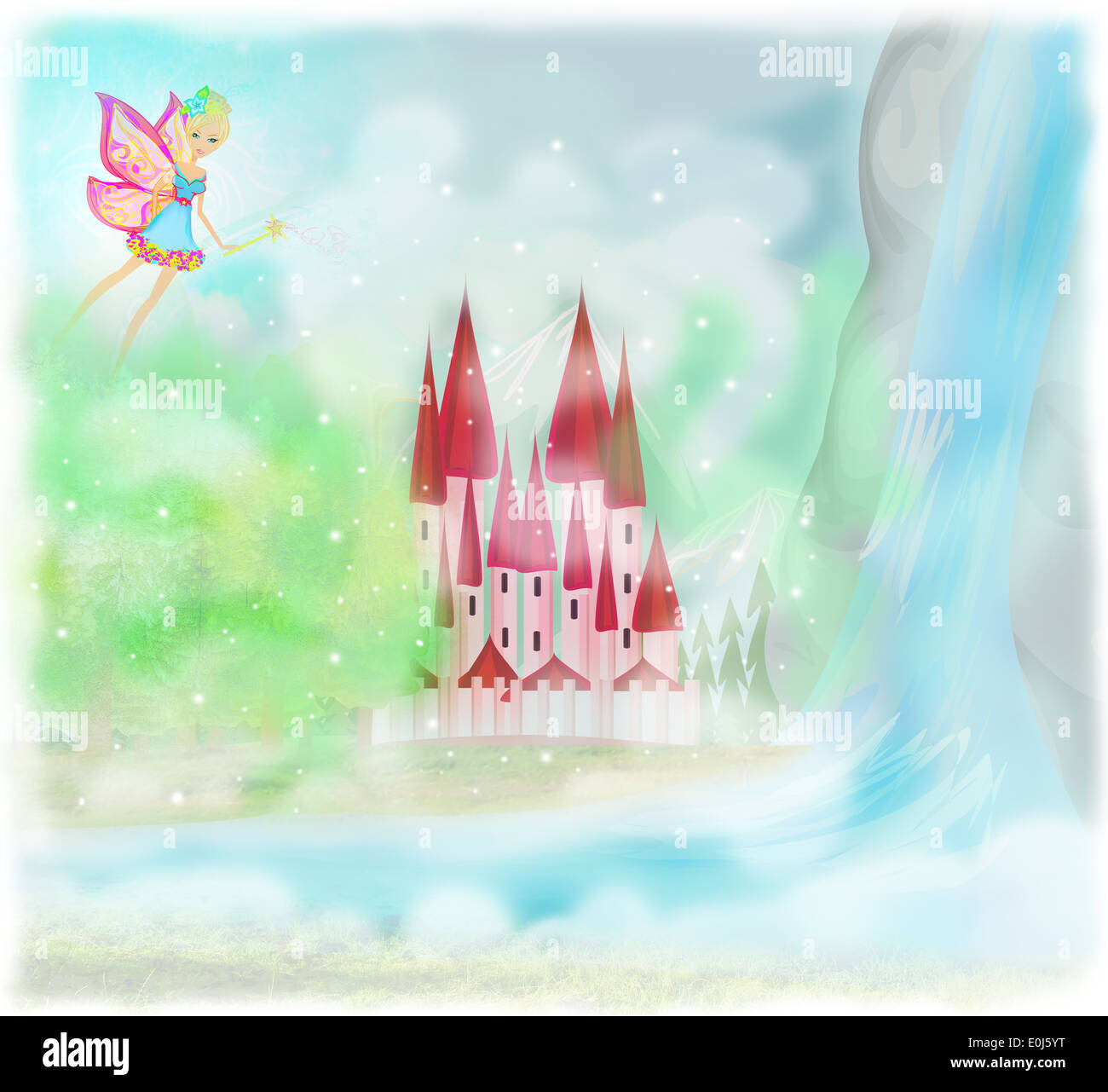 Magic Fairy Tale Princess Castle Stock Photo - Alamy