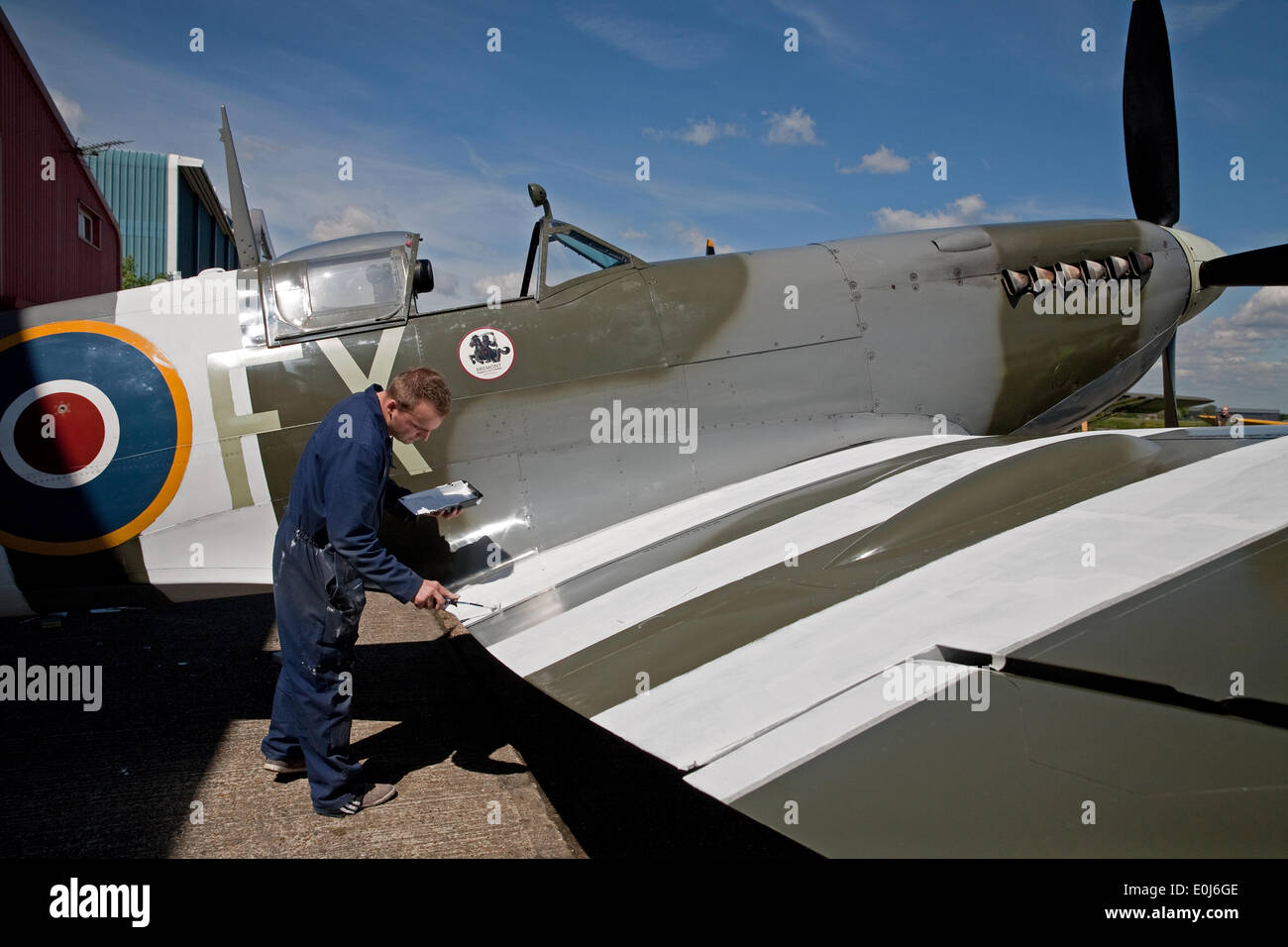Biggin Hill, UK. 14th May 2014. Spitfire MK9, The Spirit of Kent being ...