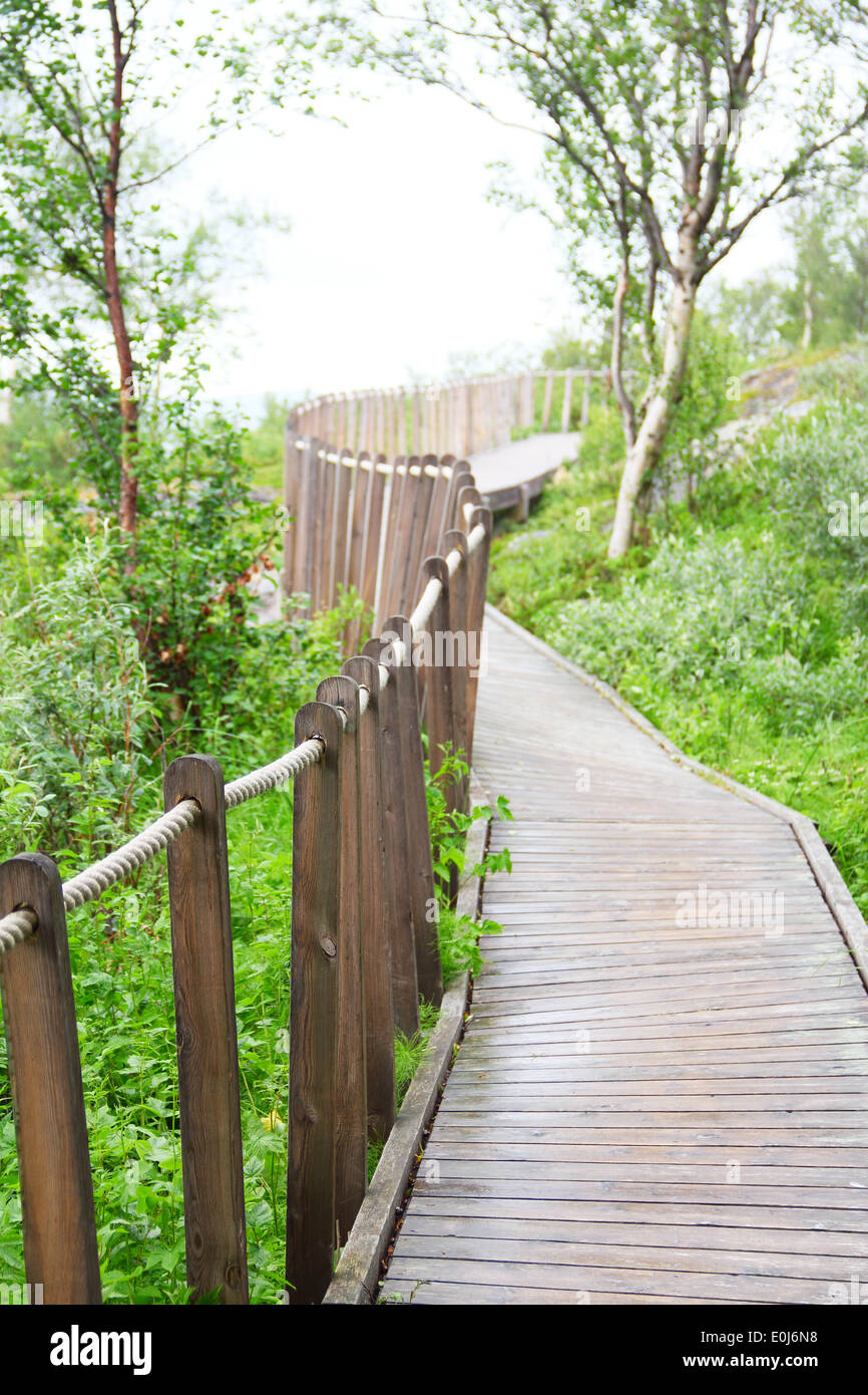 Norwegian landscaped park with walking roads, Alta Stock Photo - Alamy