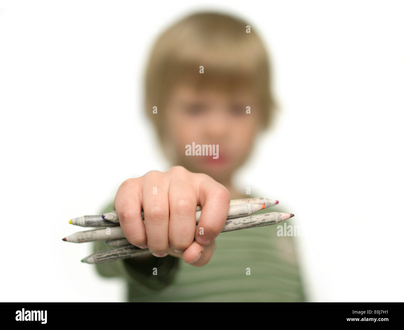 Boy holding pencil hi-res stock photography and images - Alamy