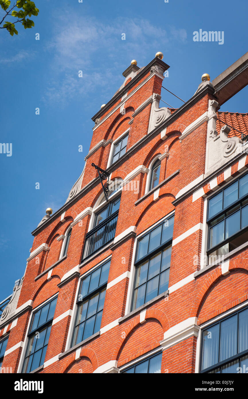Holland , Netherlands , Amsterdam city , modernized old red brick ...