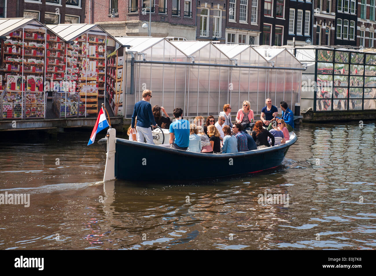 Passengers on an old canal boat hi-res stock photography and images - Alamy