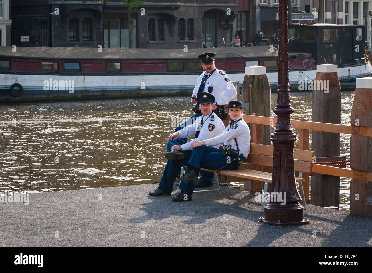 Holland , Netherlands , Amsterdam city , policeman policemen ...