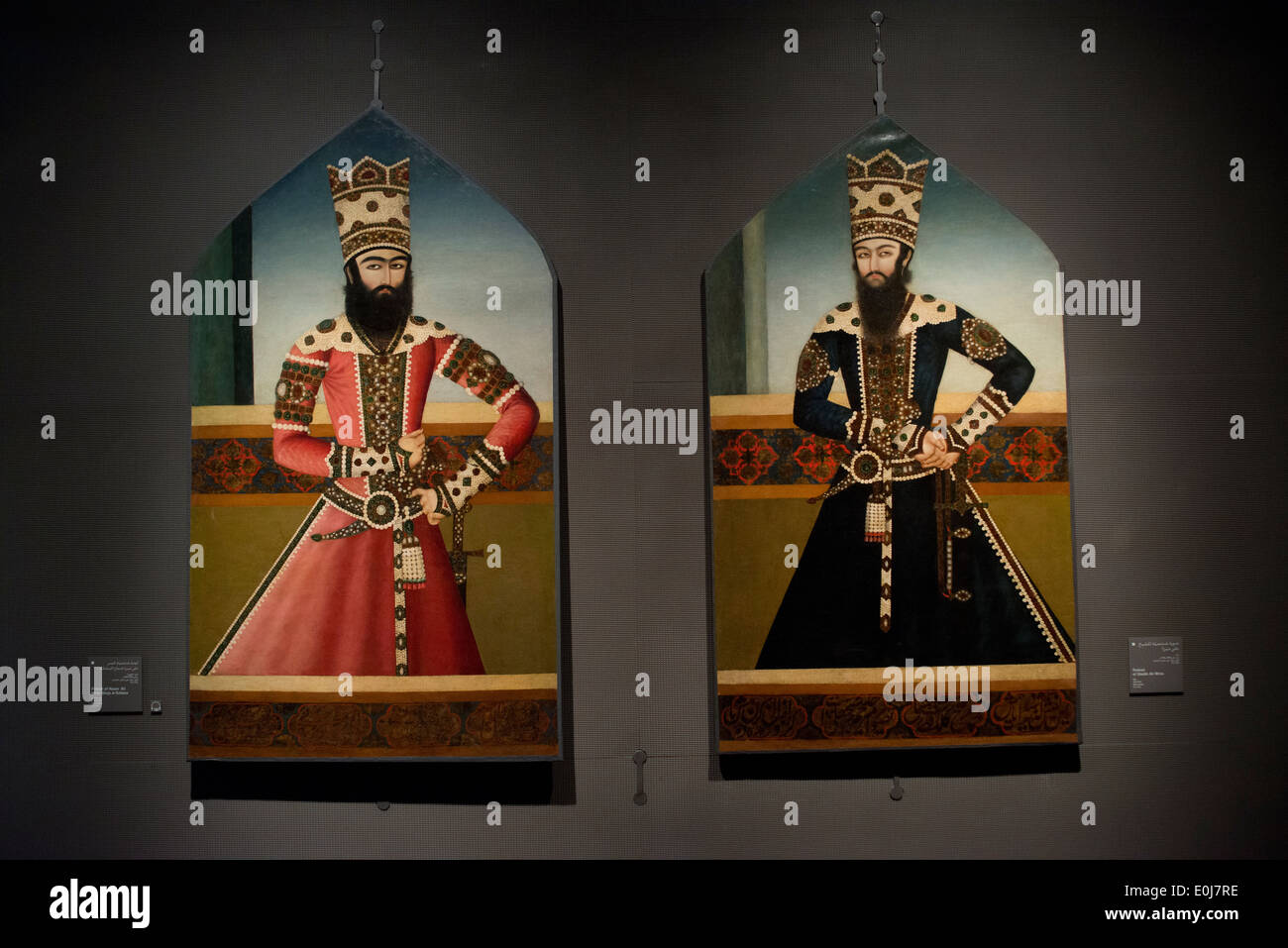 Doha. Qatar. Museum of Islamic Art. Portraits of Sheikh Ali Mirza. Iran ...