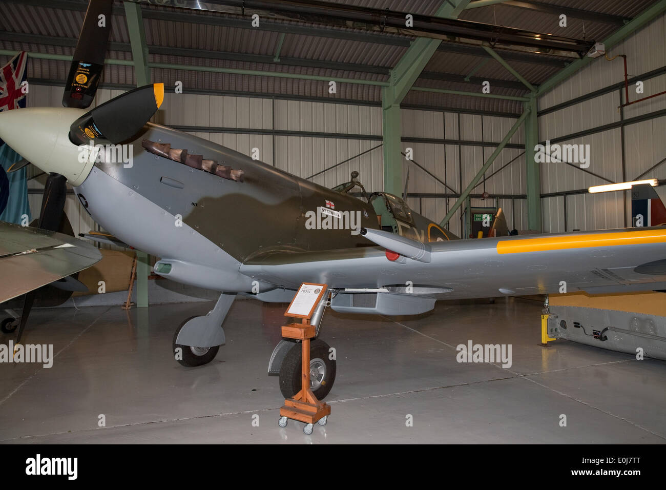 Biggin Hill, UK. 14th May, 2014. A Spitfire on show in the Biggin Hill ...