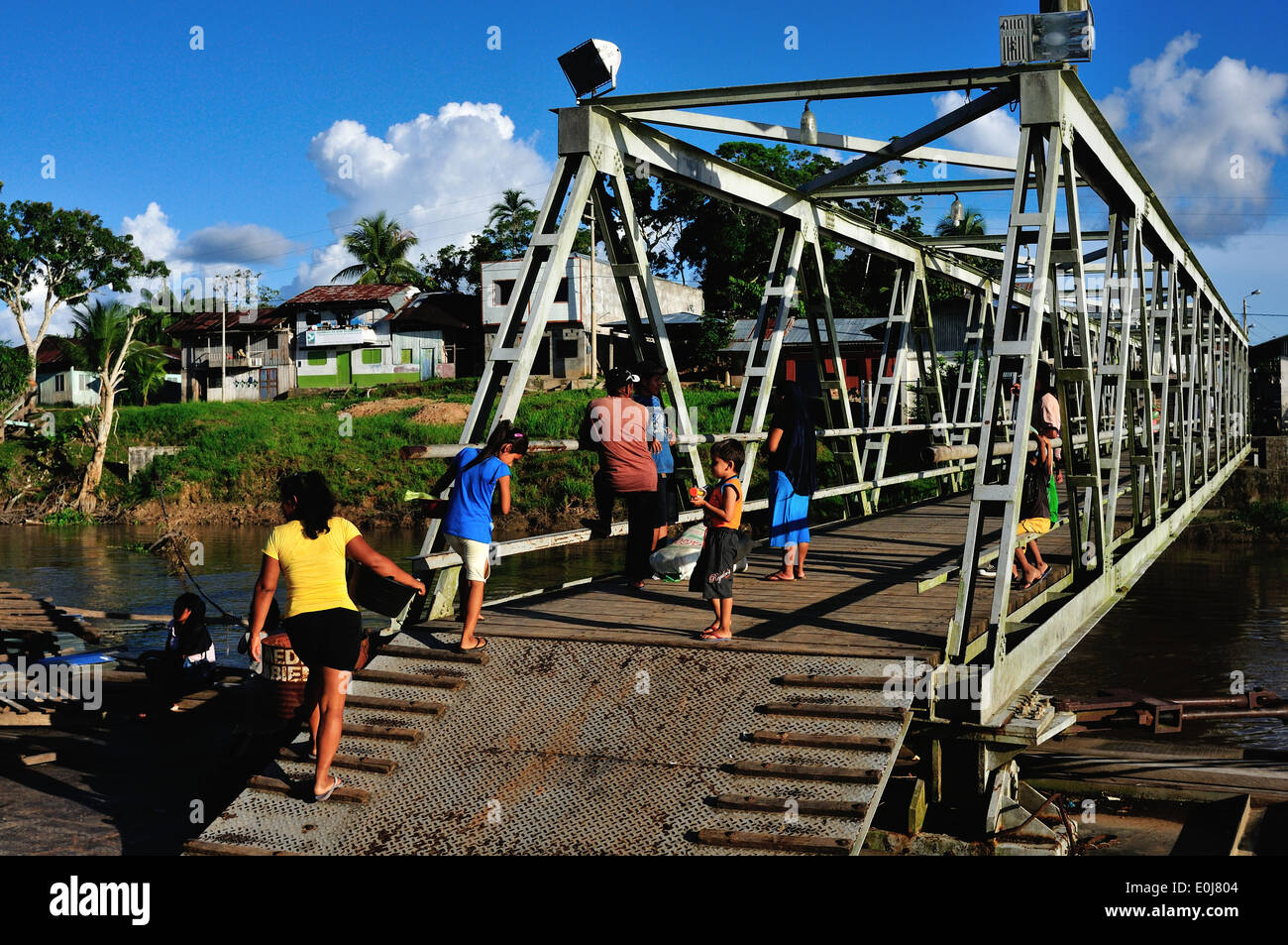 Port of SAN PABLO DE LORETO . Department of Loreto .PERU Stock Photo ...