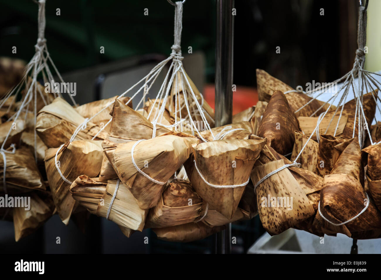 Hanging rice dumplings Stock Photo - Alamy