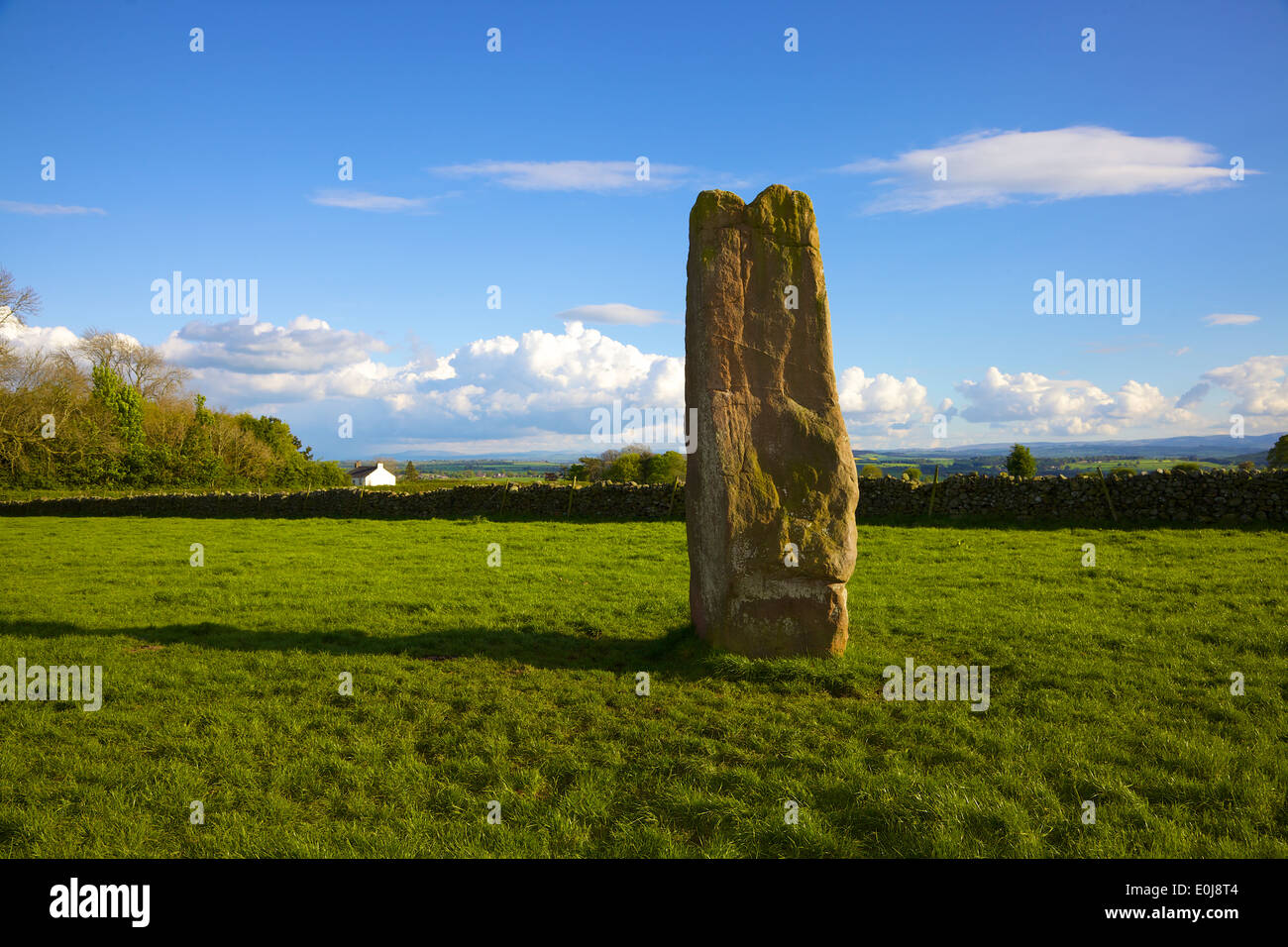 Long Meg Neolithic megalithic standing stone near Penrith, Eden Valley ...
