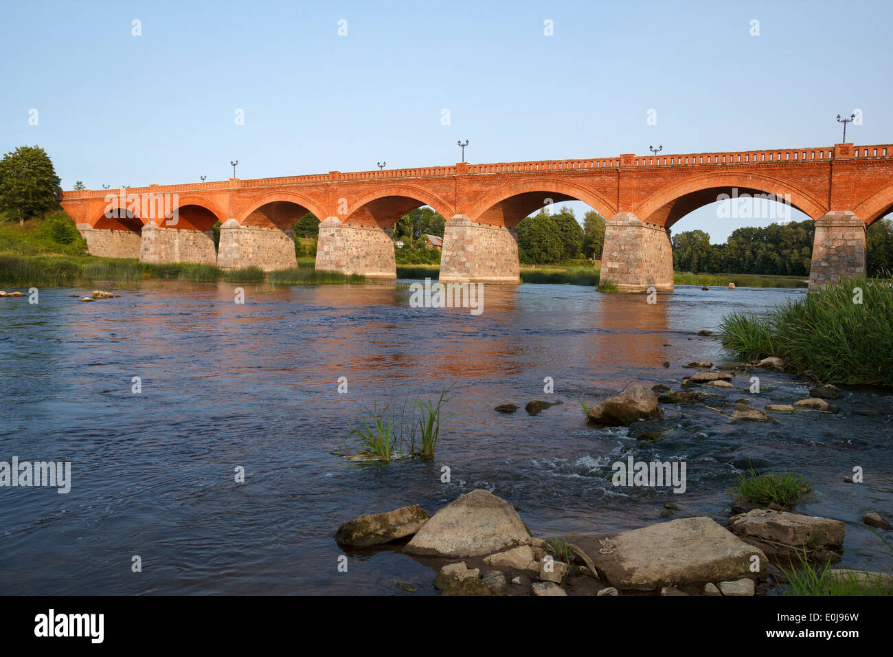 Red brick bridge Stock Photo - Alamy