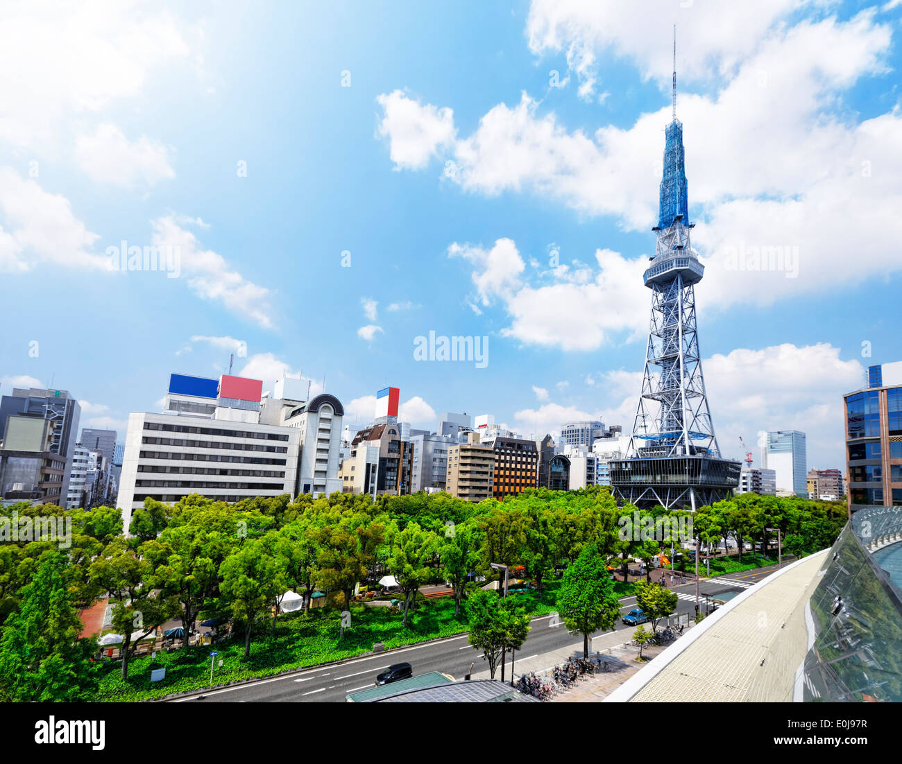 Nagoya landmark, Japan city skyline with Nagoya Tower daytime Stock ...
