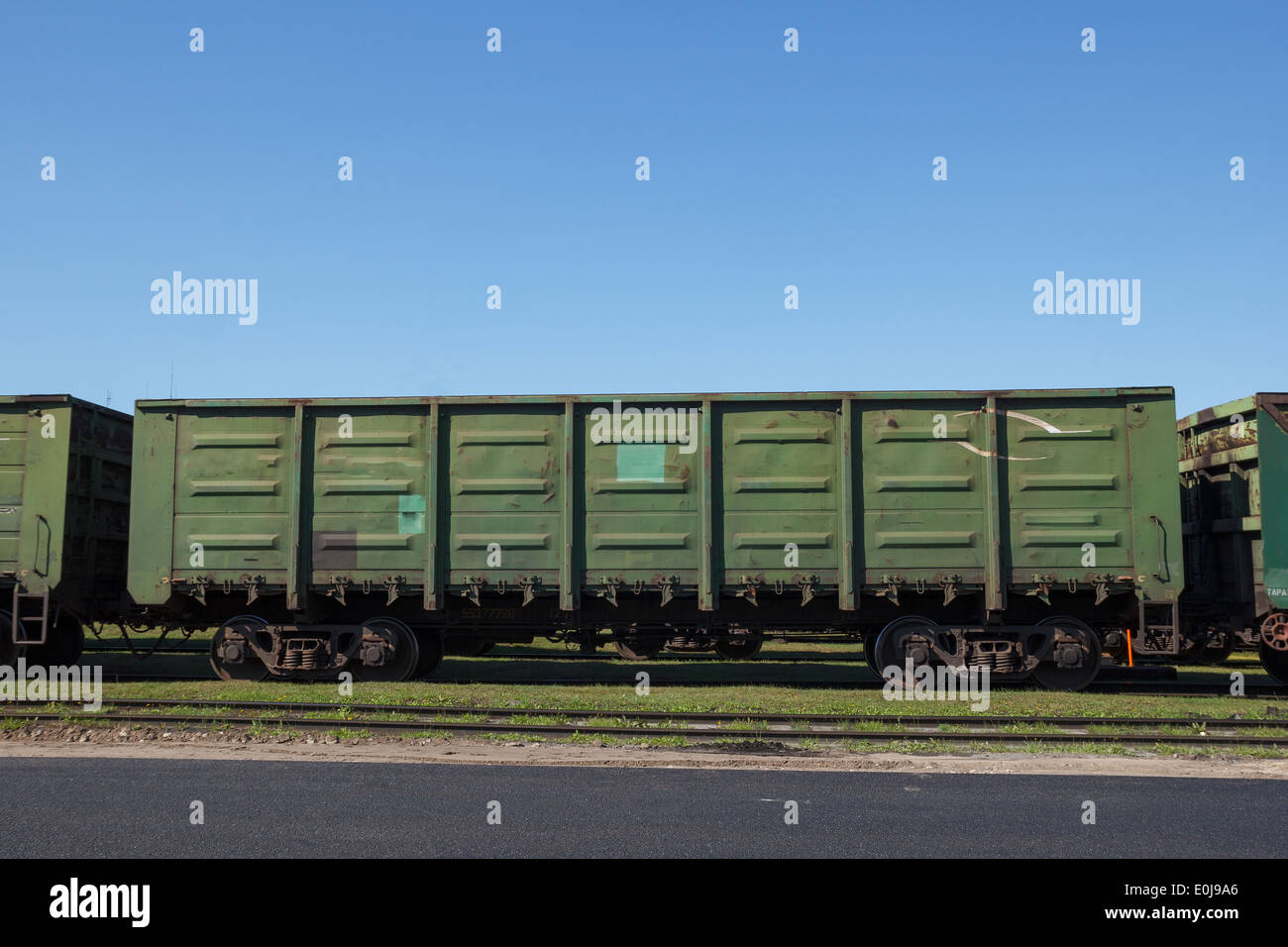Empty cargo train hi-res stock photography and images - Alamy