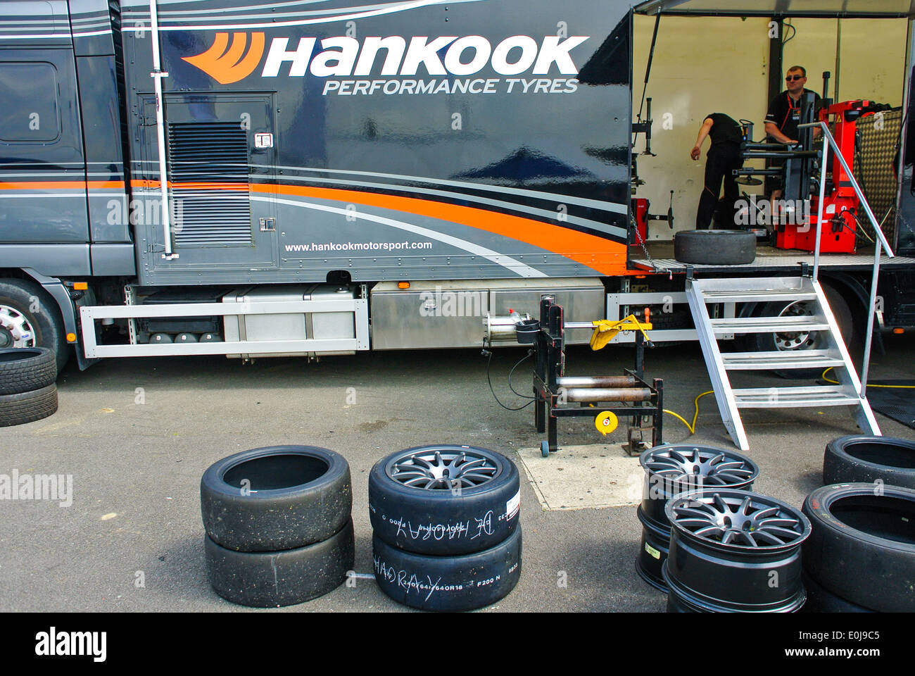 hankook tyre lorry vehicle Stock Photo - Alamy