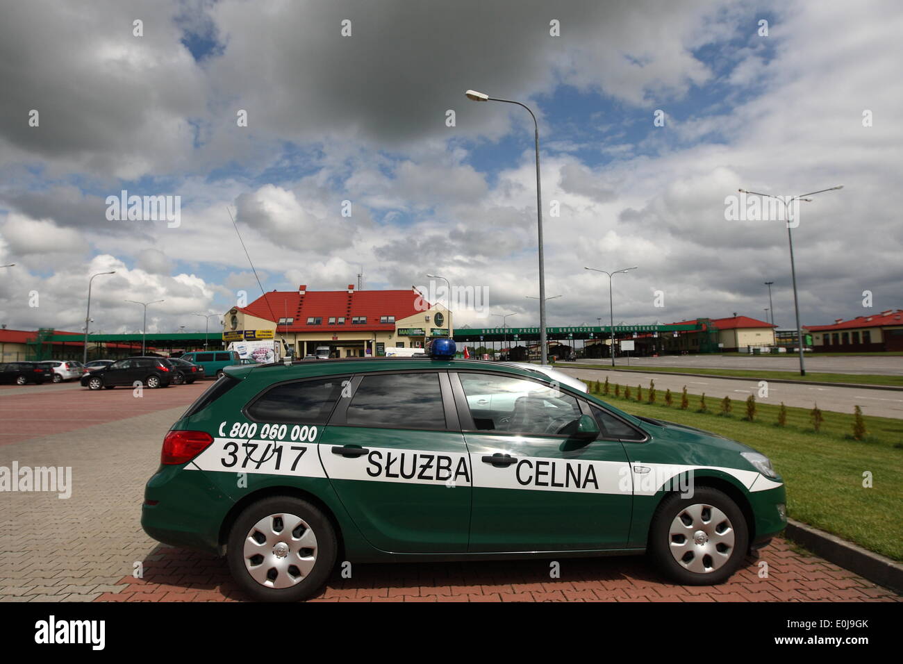 Grzechotki, Poland 14th, May 2014 Polish border with Russia is safe ...