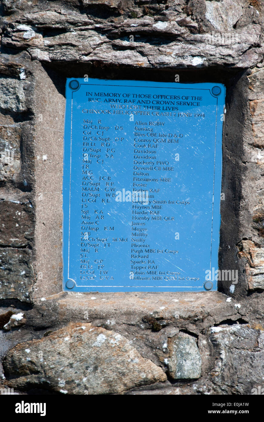 1994 RAF Chinook Helicopter Crash Memorial Cairn Mull of Kintyre ...