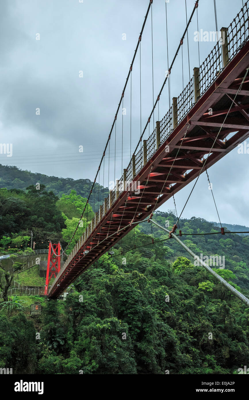 Suspension Bridge in Wulai, Taiwan Stock Photo - Alamy