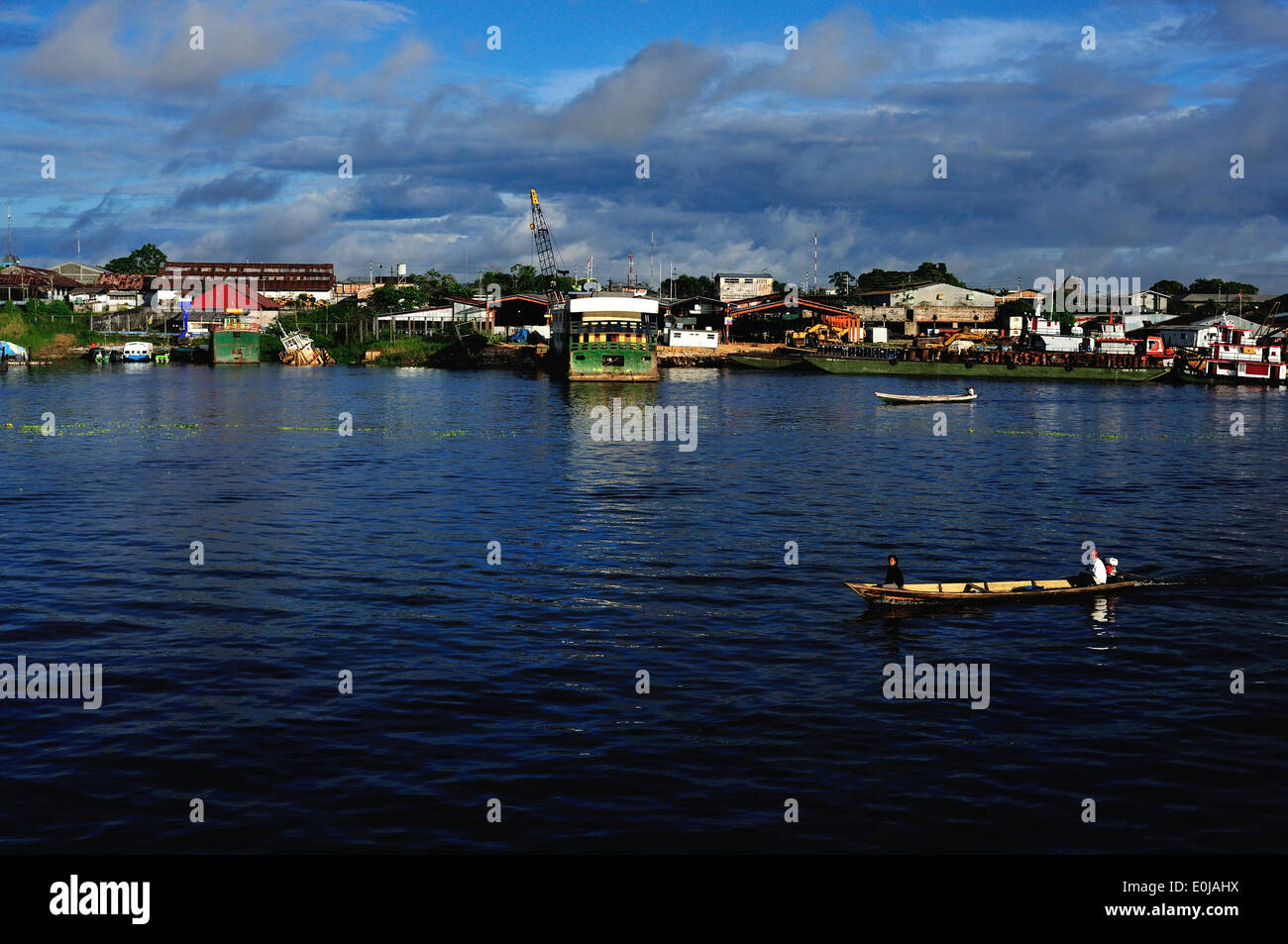 Port of Punchana in IQUITOS . Department of Loreto .PERU Stock Photo ...